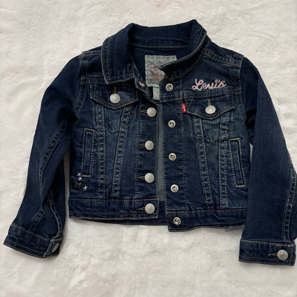 Levi's | Jackets & Coats | Levis Baby Toddler Girl Denim Jacket Pink ...